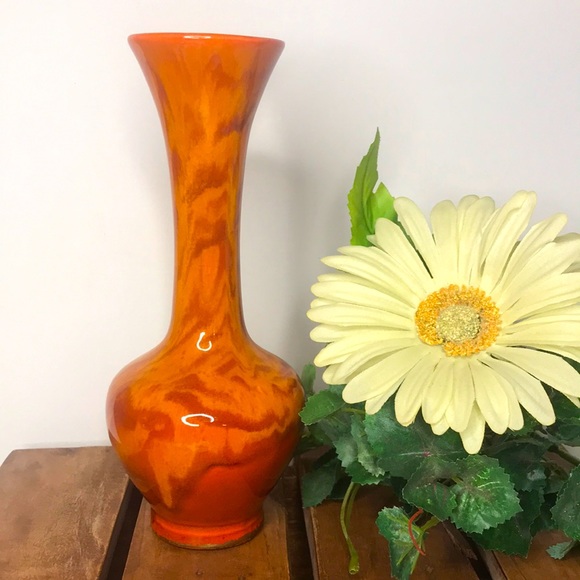 Accents | Vintage Bittersweet Fire Orange Bud Vase Mcm | Poshmark